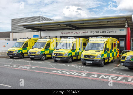 Ambulances at Emergency department , Leighton Hospital in Crewe ...