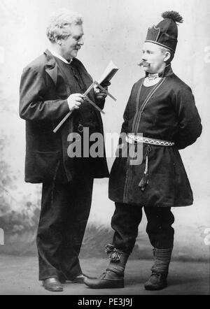 Antropologen Gustaf Retzius i färd med att mäta härjedalssamen ...