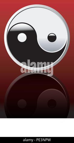 Illustration of the ancient symbol of Tao on white background Stock ...