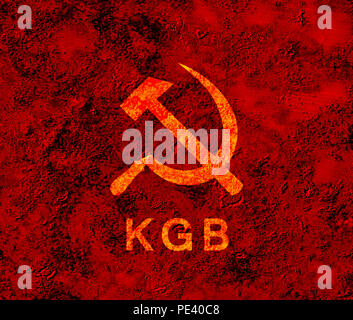 Emblem of the KGB (Committee for State Security of the Soviet Union) on ...