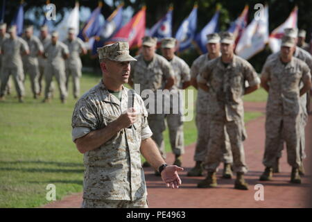 Colonel Scott Benedict, commanding officer of the 24th Marine ...
