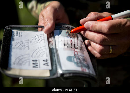 Chart for small arms rifle target designations. This photograph shows a ...