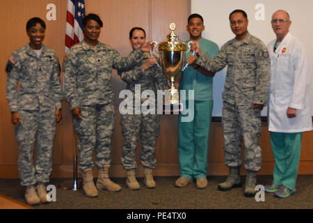 BAMC Commander Col. Evan Renz and Command Sgt. Maj. Tabitha Gavia ...