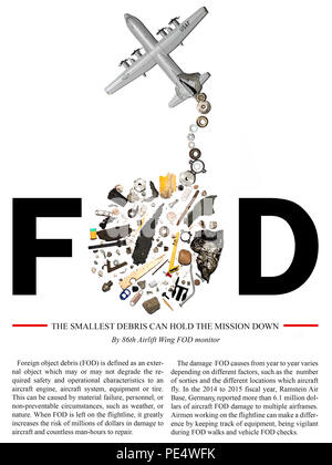 A graphic explaining the dangers of foreign object debris Stock Photo ...