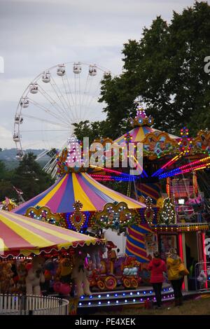 Ferris Wheel beyond Carnival Rides at Bristol International Balloon ...