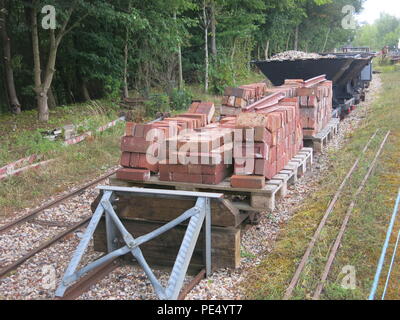 Narrow gauge railway, Bursledon Brickworks Industrial Museum, Hampshire ...