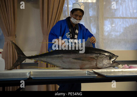 A sushi chef with Ryubo Co. Ltd., a supermarket and department store on ...