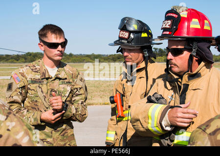 Lt. Ron Brown, Firefighter Lonnie Triplet, Firefighter Brett Fontaine ...