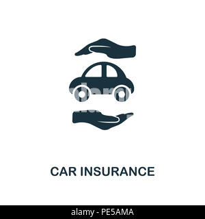 Car insurance sign icon. Protection symbol. Flat icon Stock Vector Art ...