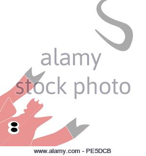Farmer Pig Cartoon Character Stock Vector Art & Illustration, Vector ...
