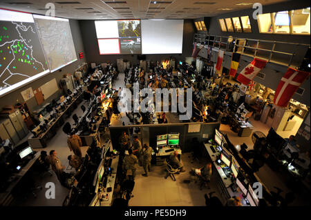 Combined Air Operations Center (CAOC) at Al Udeid Air Base, Qatar Stock ...
