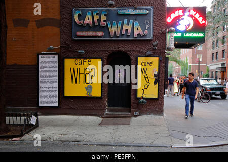 Cafe Wha? in Greenwich Village in New York City Stock Photo - Alamy