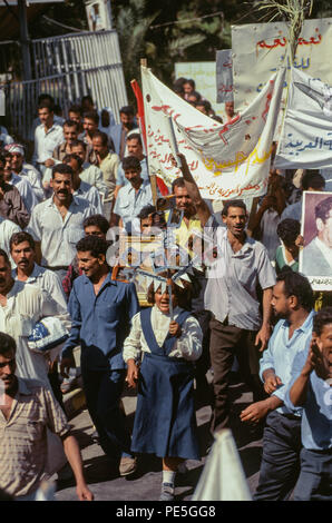 Baghdad, Iraq - October 1995 - Marches and rallies in the streets of ...