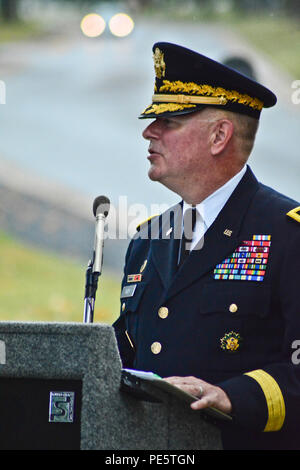 Maj. Gen. Mark Inch, provost marshal general of the Army, reviews ...