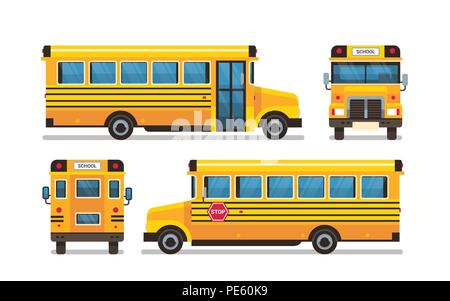 School Bus Driver Side - A cartoon illustration of a School Bus Driver ...