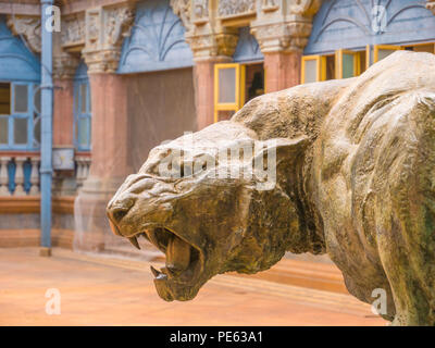 Bronze statue of tiger at Mysore Palace; Mysore, Karnataka, India Stock ...
