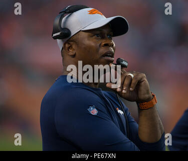 August 11, 2018: Denver Broncos linebacker Zaire Anderson (50) with the ...