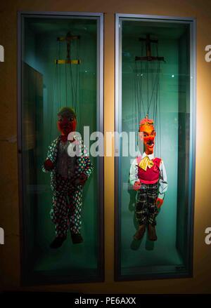 Pilsen, Pilsen, Czech Republic . 13th Aug, 2018. Various puppets can be ...
