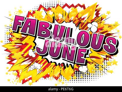 Fabulous Summer - Comic book style word on abstract background Stock ...