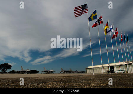Multiple F-16s Fighting Falcons from units around the nation descended ...