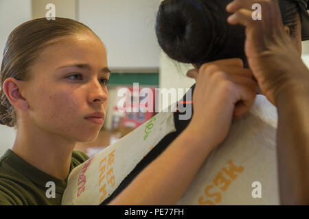 In this Nov. 2, 2015 photo, Katrina Giles is escorted out of the ...
