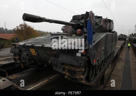 A Dutch CV9035DK infantry fighting vehicle of Alpha Company, 42nd ...