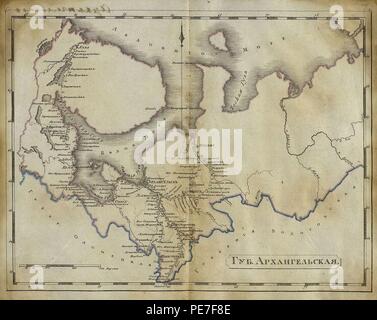 Map Arkhangelsk Governorate Stock Photo - Alamy
