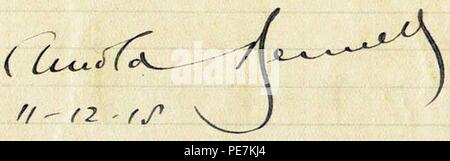 Arnold Bennett Signature Stock Photo - Alamy