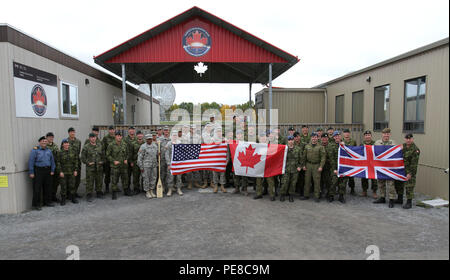 Canadian soldiers of the 2nd Canadian Mechanized Brigade Group aboard ...