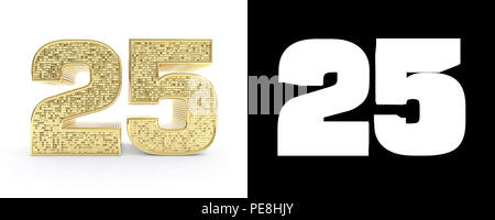 3d number 25 gold Stock Photo: 95003484 - Alamy