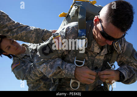 A U.S. Army paratrooper, assigned to the 55th Signal Company (Combat ...
