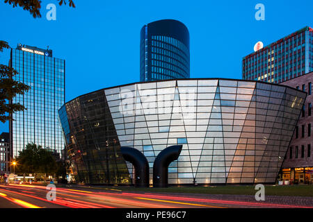 Germany, Dortmund, the municipal library, left hand the building of the ...