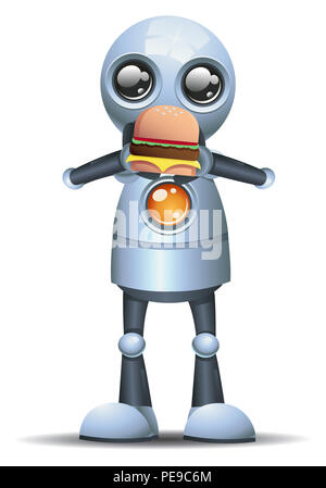 illustration of a happy little robot emotion in happy isolated white ...