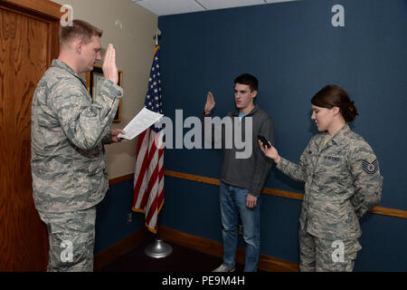 From left, Tech. Sgt. Brett Bollinger and Tech. Sgt. Michael Gillette ...