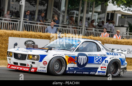 1996 Mazda RX-7 "Madbul" drift car with driver Mike Whiddett at the ...