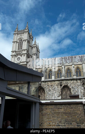 View of Westminster Abbey from the Cellarium cafe terrace, Westminster ...
