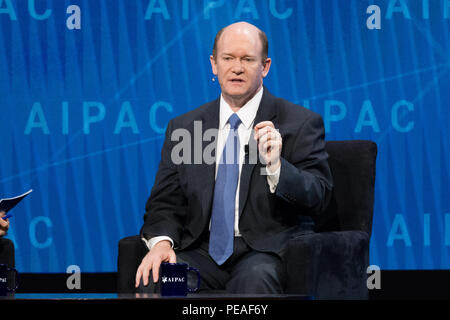 Senator Chris Coons, Democrat of Delaware, speaks to reporters after ...