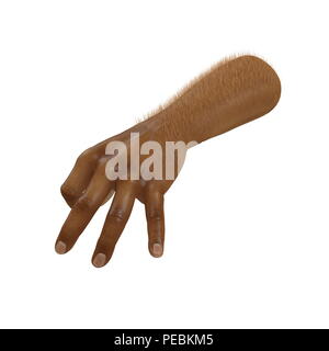 Man Hands ok sign Swarthy Skin on white. 3D illustration Stock Photo ...