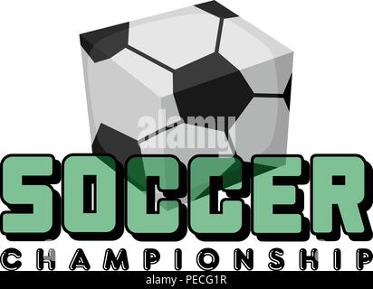 square soccer ball isometric theme vector art logo Stock Vector Image ...