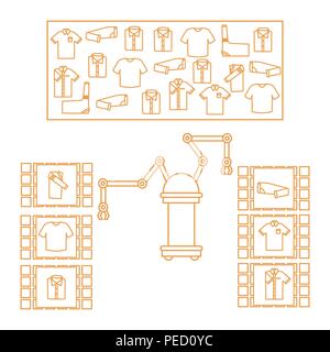 Smart automatic robotic sorting of clothes. Replacement of people with ...