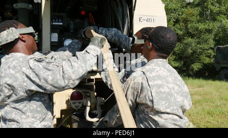 Components of a forward arming and refueling point descend during ...