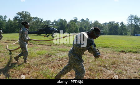 Components of a forward arming and refueling point descend during ...