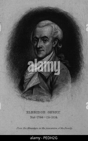 Engraved portrait of Elbridge Gerry, fifth Vice President of the United ...