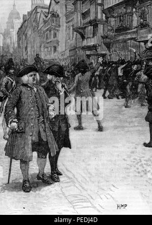 dr Samuel Johnson viewing scene some no popery riots English author ...