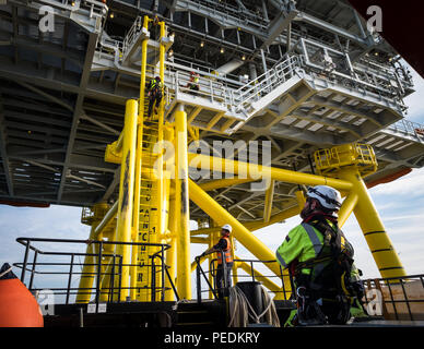 Offshore substation (OSS) Z02 on the Race Bank Offshore Wind Farm in ...