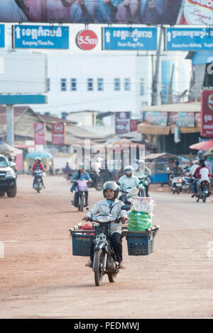 the city centre of the Town of Anlong Veng in the province of Oddar ...