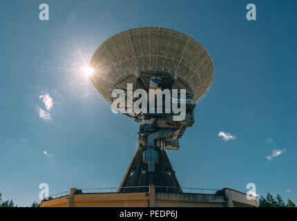 A huge soviet radio telescope near abandoned military town Irbene in ...