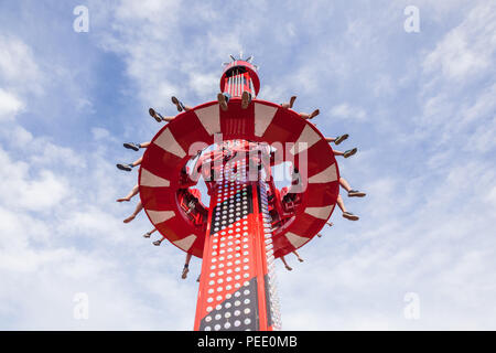 Vertigo ride at Woodlands family theme park, Totnes, Devon, England ...