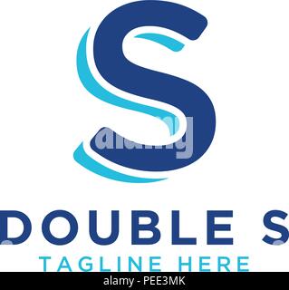 Illustration of iitial letter s double logo design template Stock ...