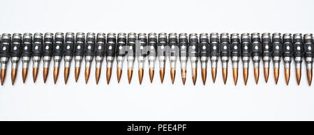 Ammo belt, chain , full of bullets Stock Photo - Alamy